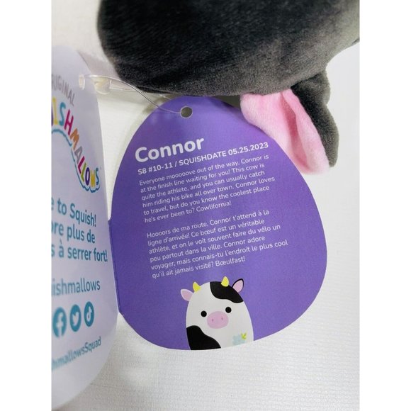 Kellytoy | Toys | Squishmallows 8 Conner The Cow With Flower Plush ...